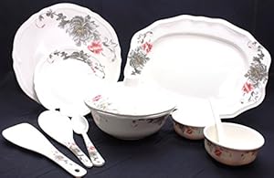 HI LUXE 44PC Crown Shape Melamine Dinner Set Gift Crockery - Forever ...