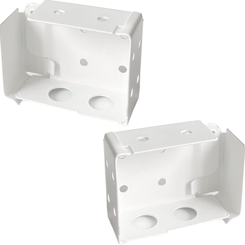 Amazon.com: 2Pcs White Blind Brackets 2.5 Inch Low Profile Box Mounting ...