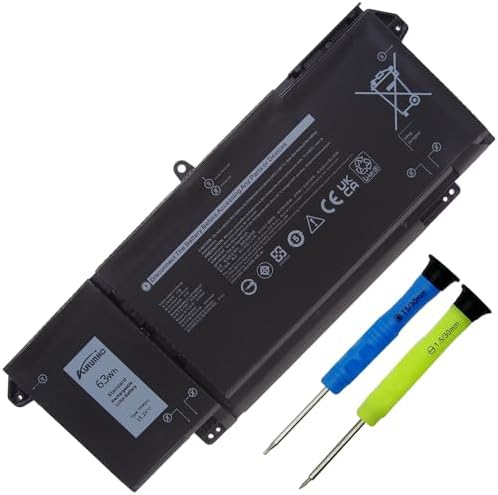 Amazon.com: AURUNHO 7FMXV 63Wh Laptop Battery Replacement for Dell ...