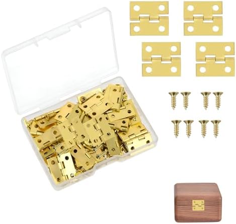 Small Mini Hinges, 50 Packs Cabinet Drawer Door Chest Butt Hinges ...