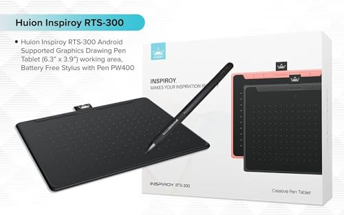 Huion Inspiroy RTS 300 Graphic Drawing Pen Tablet, 6 Programmable Press ...