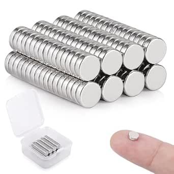 JIANTA 130 Pack Small Magnets, 6x2mm, Refrigerator Mini Magnets, Round ...