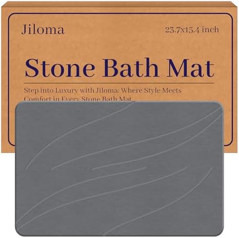 Amazon.com: YingWahKee Stone Bath Mat, Quick Drying Diatomite Stone ...