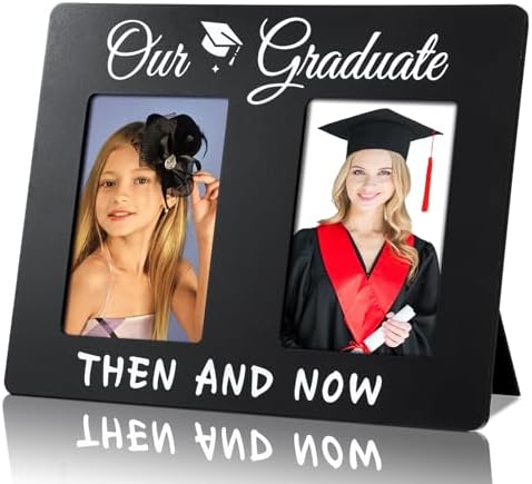 Amazon.com - Vercraft Then and Now Graduation Picture Frame Black Class ...