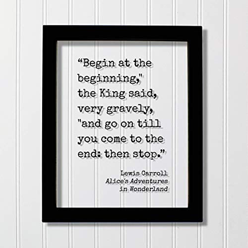 Amazon.com: Lewis Carroll - Alice's Adventures in Wonderland - “Begin ...