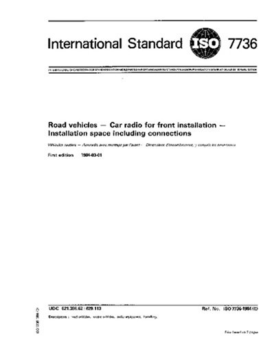 ISO 7736:1984, Road vehicles - Car radio for front installation ...