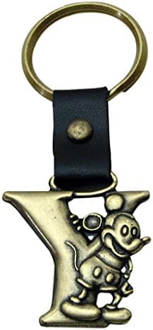 Amazon.com: Mickey Mouse Letter Y Brass Key Chain : Clothing, Shoes ...