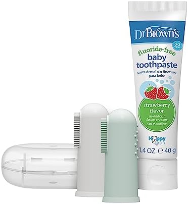Amazon.com: Dr. Brown's 100% Silicone Baby Finger Toothbrush and ...