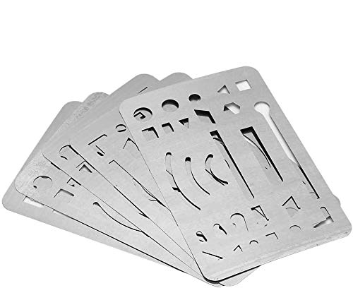 Erasing Shield, 10Pcs 27 Holes Stainless Steel Erasing Shield Drawing ...