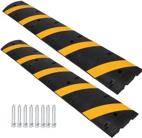 Amazon.com: VEVOR 2PCS 6 FT Rubber Speed Bump Driveway, Heavy Duty ...