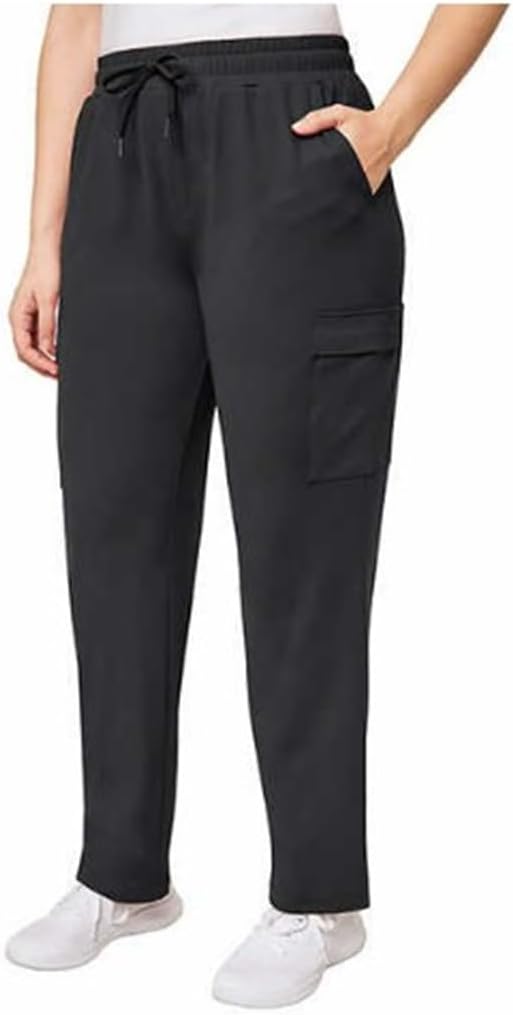Mondetta Ladies' Straight Leg Cargo Pant Black, Large, Small at Amazon ...