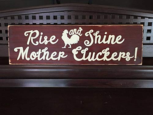 Amazon.com: RISE AND SHINE Mother Cluckers Rooster Sign Plaque Southern ...