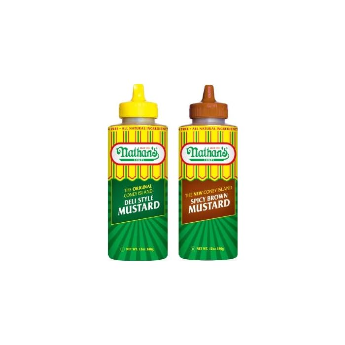 Buy Nathan’s Coney Island Mustard Set of 2—12 oz each Original Deli ...