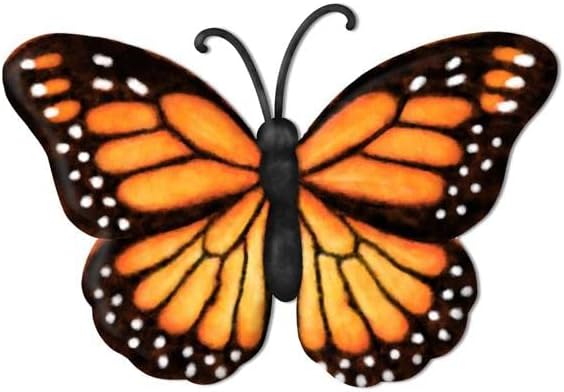 Amazon.com: Metal Monarch Butterfly Wall Art - 12 inch - Decorative ...