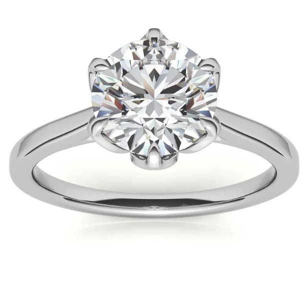 Buy Earthmine Gems Real Moissanite Silver Ring For Engagement Chandi Ki ...