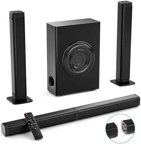 Amazon.com: MZEIBO Sound Bar for Smart TV, 120W Sound Bar with ...