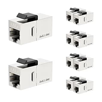 iwillink 10Gbps CAT7 Coupler RJ45 Keystone Shielded Coupler 10-Pack ...