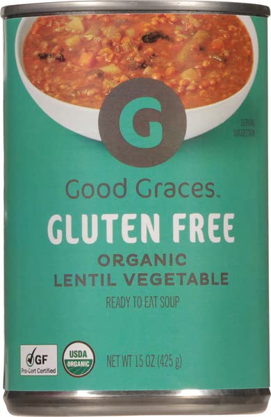Amazon.com : Good Graces Gluten Free Organic Lentil Vegetable Soup - 15 ...