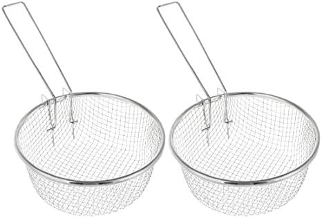 Amazon.com: DOITOOL Stainless Steel Deep Fry Basket Round Wire Mesh Fry ...
