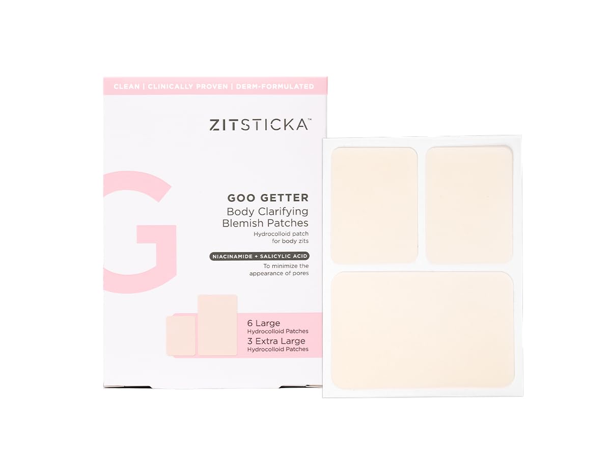 Amazon.com : ZitSticka Hydrocolloid Body Patches | 9 Pack GOO GETTER ...