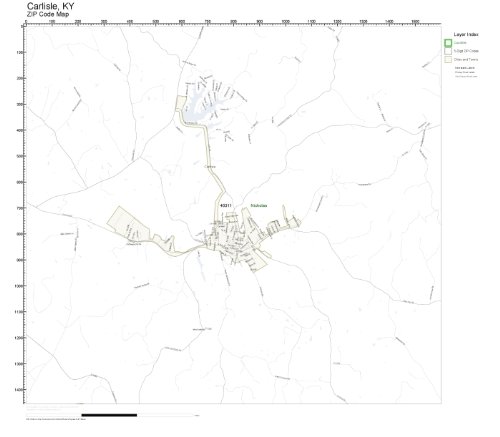 ZIP Code Wall Map of Carlisle, KY ZIP Code Map Laminated: Amazon.com ...