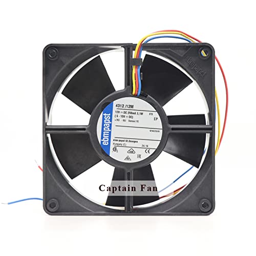 Amazon.com: 4312/12M Ebm Papst Fan 12032 DC 12V 2.8W 3-Wire Axial ...