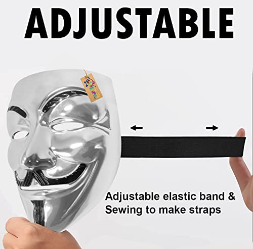 Western Era Stylish and Iconic V for Vendetta Silver, Red & Black ...