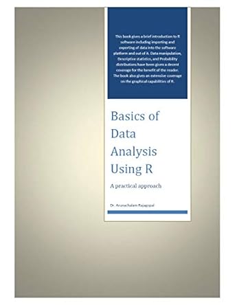 Amazon.com: Basics of Data Analysis Using R: A practical approach ...