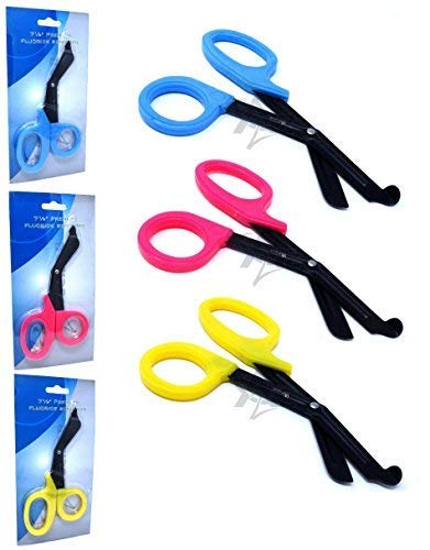 Amazon.com: 12/Pack Assorted Rainbow Colors Trauma Paramedic Shears ...