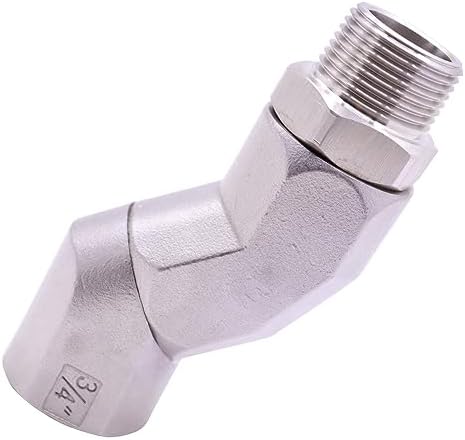 Amazon.com: BORRITT 3/4" Inch Dual NPT Stainless Steel Fuel Hose Swivel ...