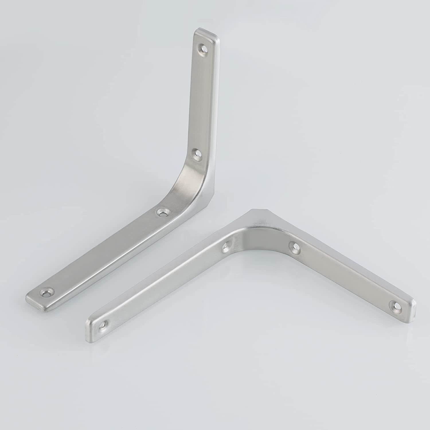 VicTac Heavy Duty 9 inch Solid Stainless Steel Shelf Angle L-Shaped ...