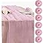 Amazon.com: Set of 6 Pearl Table Runner 29 x 120 Inch Dusty Pink Tulle ...