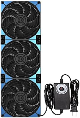Amazon.com: GDSTIME Big Airflow 3 x 120mm Fans DC 12V Powered Fan with ...