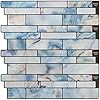 Miscasa 10-Sheet Peel and Stick Backsplash Tile, Blue Marble Stone Self ...