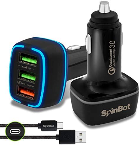 pTron Bullet Pro 36W PD Quick Charger, 3 Port Fast Car Charger Adapter ...