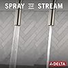 Delta Nicoli Brushed Nickel U-Spout Kitchen Faucet with Pull Down ...