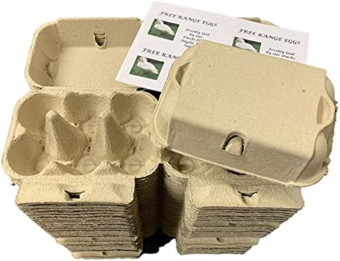 Supa Half Dozen Egg Boxes x 24-Pieces, Traditional Fibre Egg Box, 100% ...