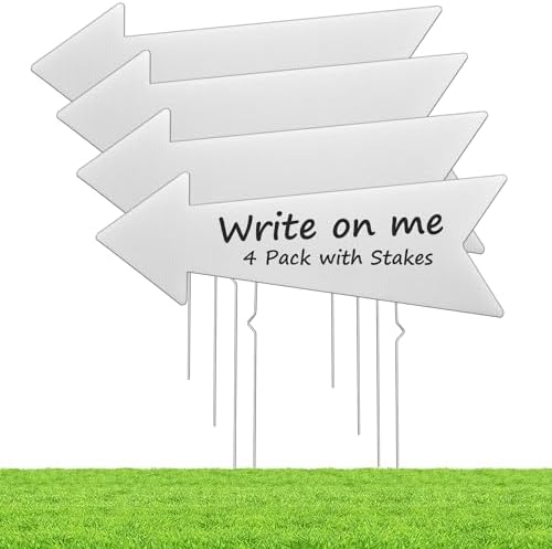 Amazon.com : Windspeed 8PCS Blank Arrow Yard Signs with Stakes, 17 x 6 ...