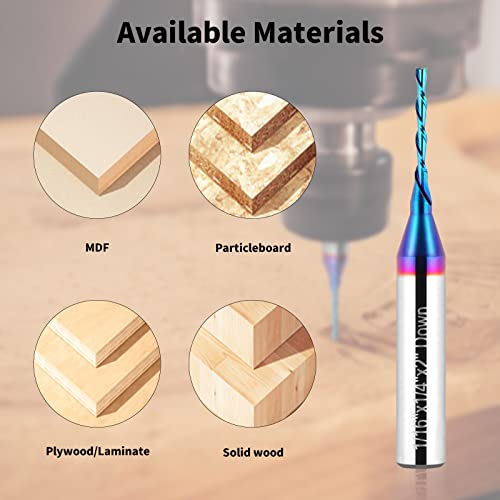 Snapklik.com : EANOSIC 2PCS Downcut Spiral Router Bit 1/4 Inch Shank, 1 ...