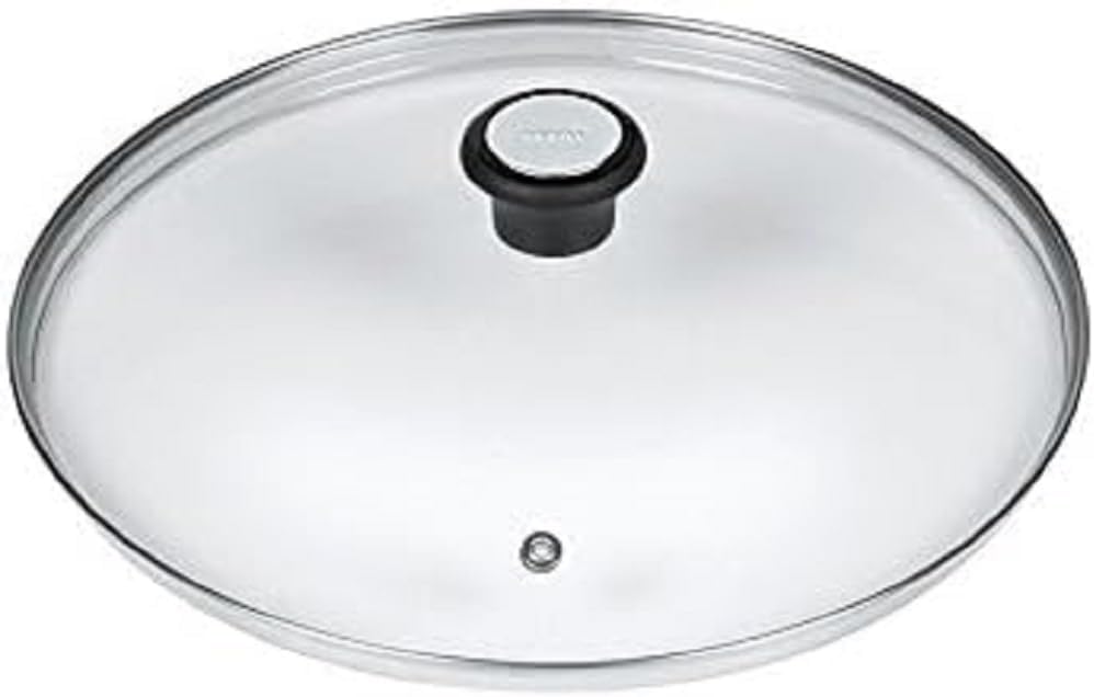 Tefal 280975 Couvercle en Verre avec Rebord en Acier Inoxydable et Régulateur de Vapeur, 24 cm ...