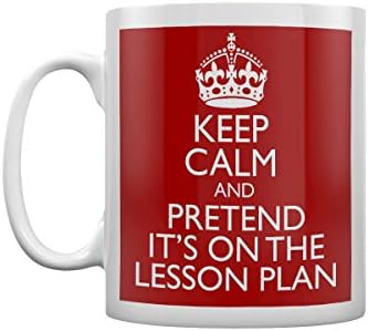 Keep Calm and Pretend Its On The Lesson Plan PURPLE Mug Cup Gift Retro ...
