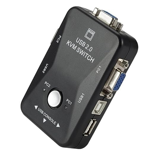 GR Deals 2 Port KVM Switch KVM Switch 2 Ports Share 2 Computers CPU ...