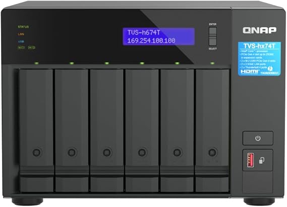 QNAP TVS-h674T-i5-32G-US 6 Bay High-Speed Desktop NAS with Intel 12th ...