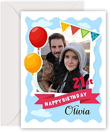 Personalised Birthday Cards Greeting Cards with Any Photo & Name & Text ...