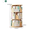 Amazon.com: NIUYAO Round Rotating Bookcase 360 Degrees Solid Wood ...