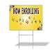 Amazon.com : Weatherproof Yard Sign Now Enrolling Outdoor Advertising ...