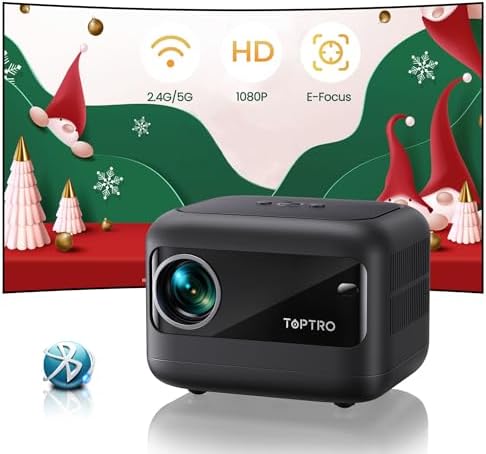 【Electric Focus】 Mini Projector 1080P Supported, TOPTRO 20000 Lumen ...