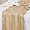 Amazon.com: 12 Pack Beige Table Runner 10Ft Cheesecloth Table Runner Rustic Gauze Table Runners ...