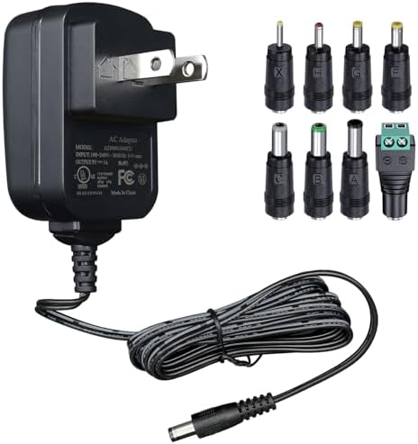 Amazon.com: 9V 1A AC Adapter with 3 Tips, AC to DC 9V 1000mA Power ...