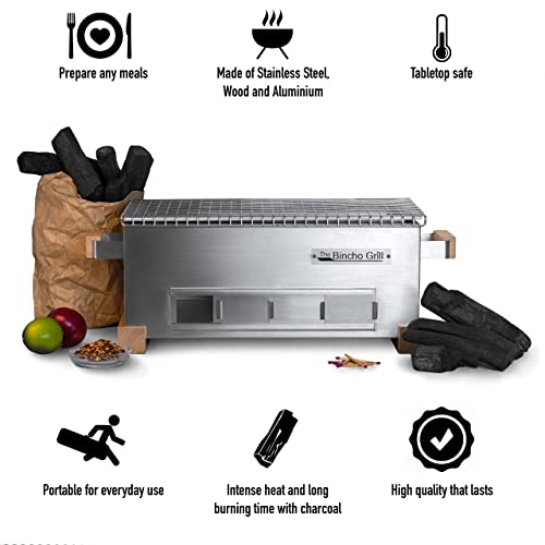 The Bincho Grill MG-168 Yakitori Tabletop Charcoal Grill-Mini Japanese ...